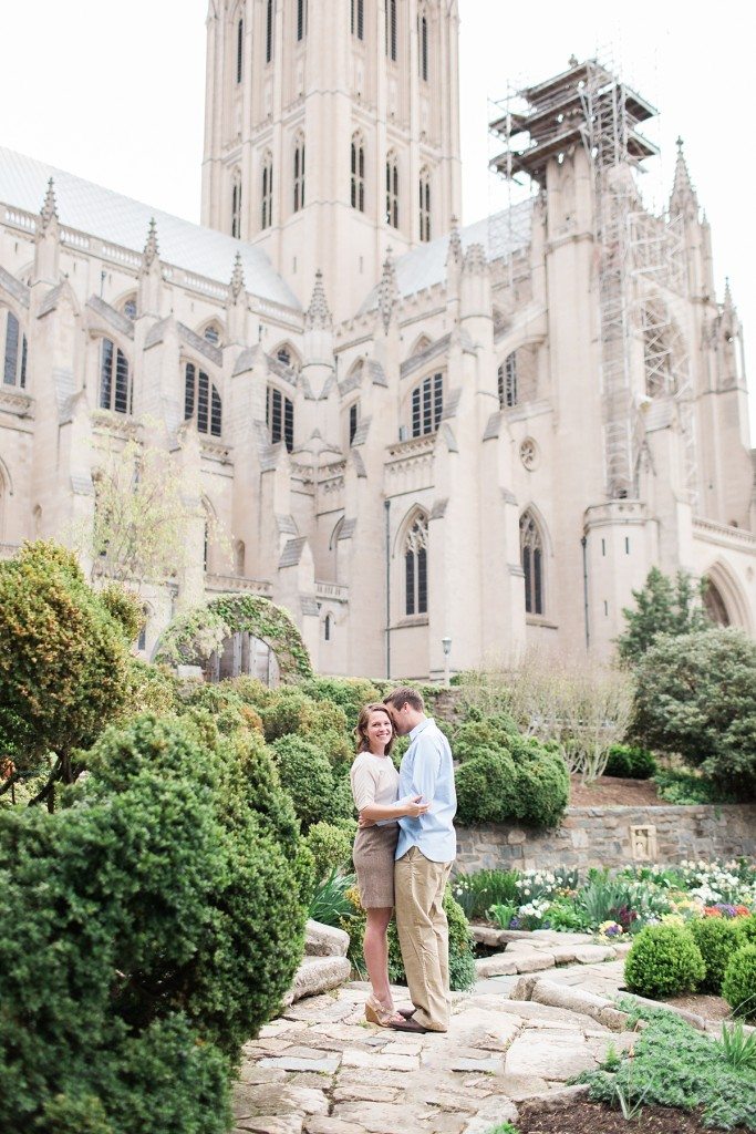 Romantic Washington National Cathedral Engagement