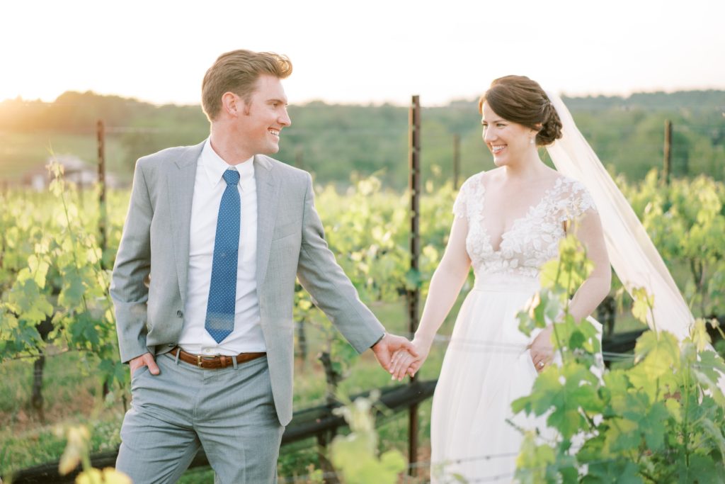 Romantic Spring Stone Tower Winery Wedding in Leesburg, VA
