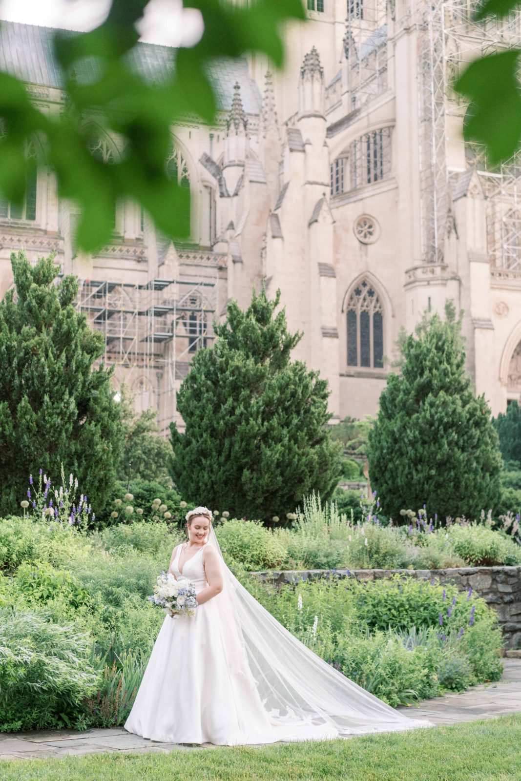 Washington, DC Bridal Portraits at National Cathedral