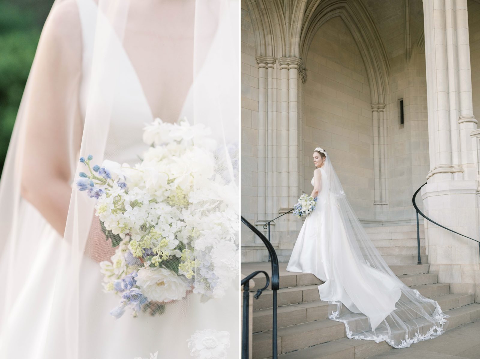Washington, DC Bridal Portraits at National Cathedral