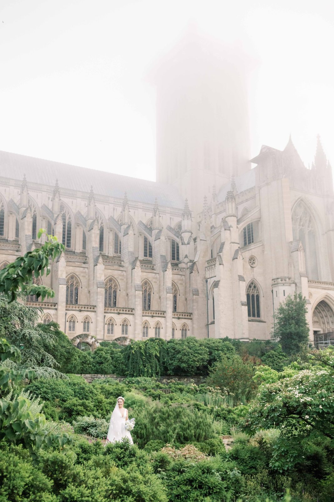 Washington, DC Bridal Portraits at National Cathedral