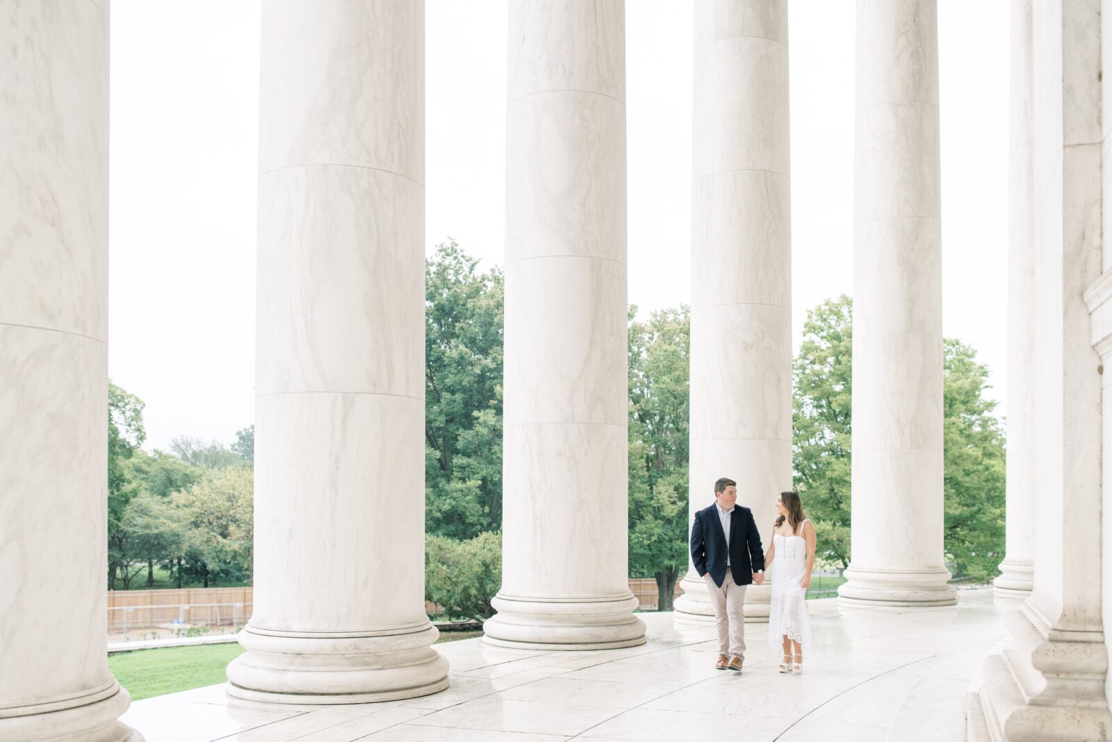 Classic Jefferson Memorial Engagement Session in DC